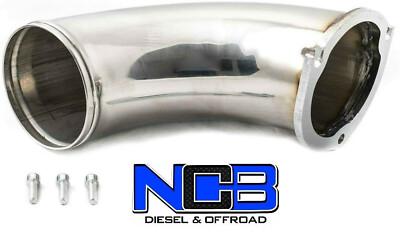 3.5" Hi Flow Turbo Inlet Air Intake Elbow Horn for 01-04 6.6L Duramax ...
