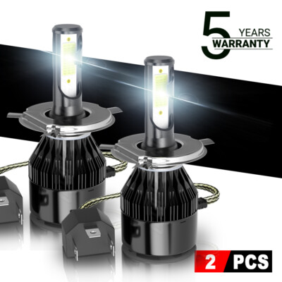 2 Side H4 9003 LED Headlight Bulb Car & Truck High&Low Dual Beam Kit ...