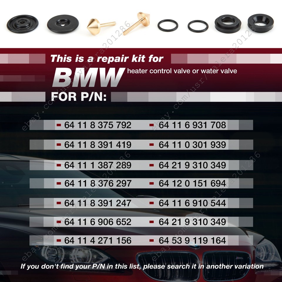 BMW Heater Valve Repair Kit E36, E60, E61, E63, E64, E65, E66, E67, E53. | eBay