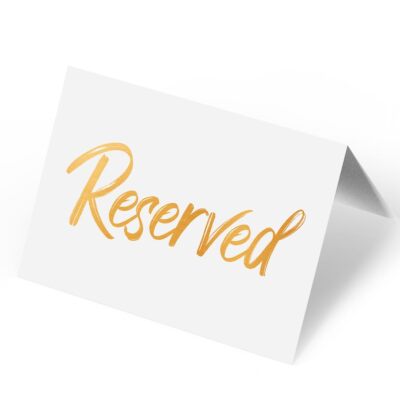 20pcs Reserved Seating Signs | Modern Gold Reserved Table Signs for ...