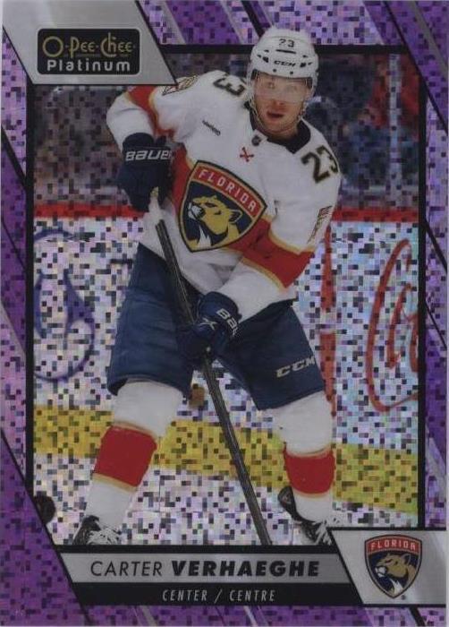 2023-24 O-Pee-Chee Platinum - Carter Verhaeghe #122 Violet Pixels /299 ...