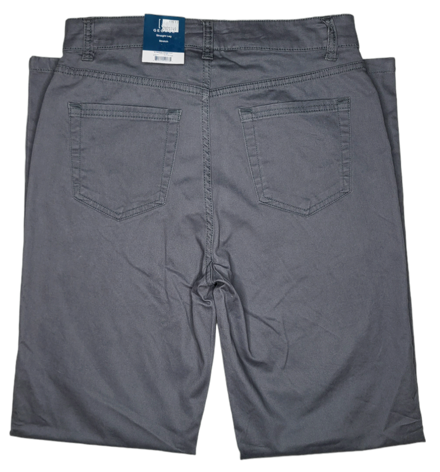 George #11517 NEW Men's Stretch Premium 5 Pocket Straight Leg Pants | eBay