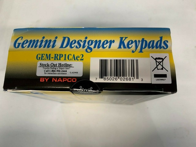 NAPCO GEM-RP1CAE2 KEYPAD for sale online | eBay