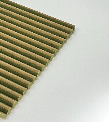 Mini Ribbed Decorative MDF Paintable Panelling 3D Reeded Panels Wood ...