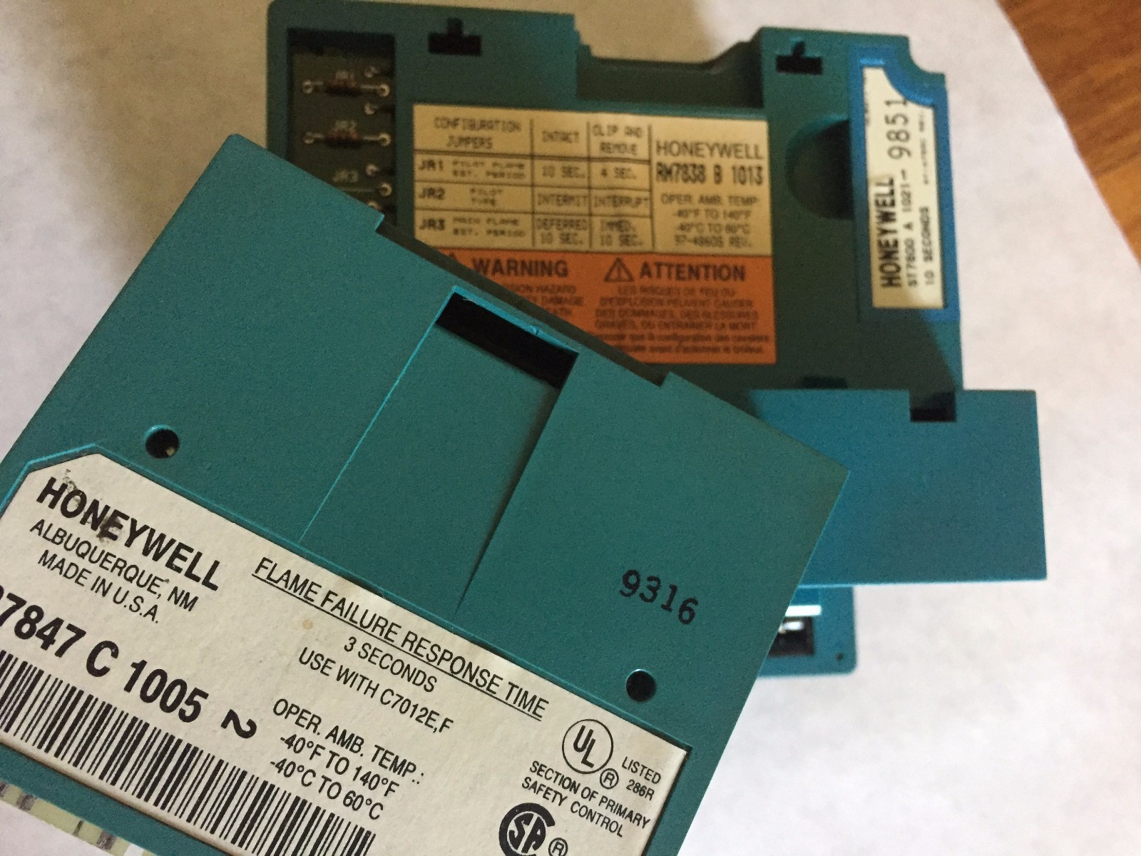 HONEYWELL RM7838B1013,ST7800A1021,R7847C1005 DYNAMIC RECTIFICATION ...