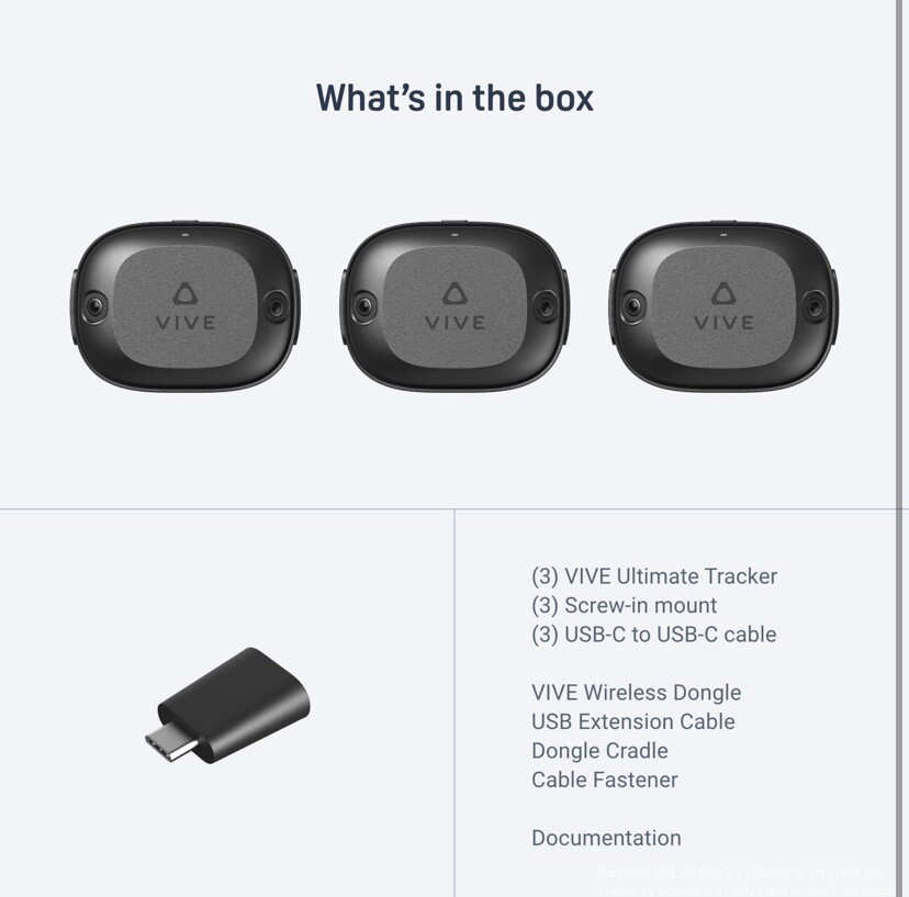 Vive Ultimate Tracker 3 Pack + Dongle— Full-Body Tracking for VR | eBay