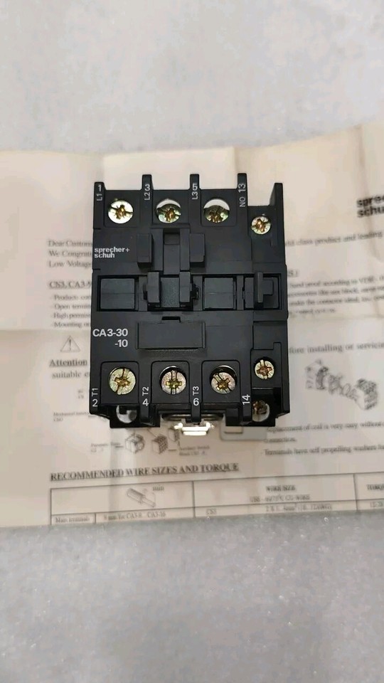Sprecher + Schuh CA3-30-10 Contactor 690V 45A 220/200V Coil FREE FAST ...