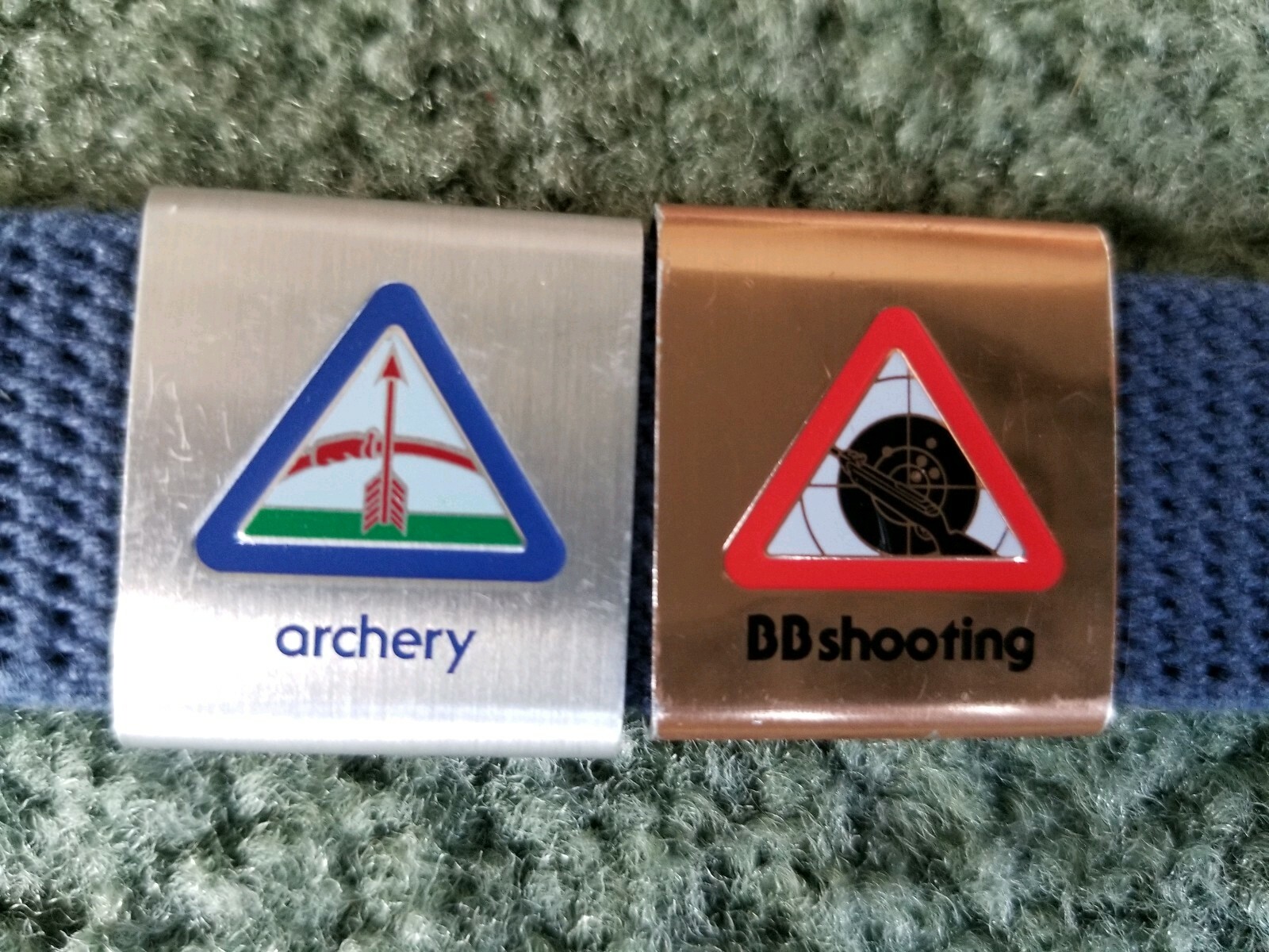 Cub Scout Belt BSA Blue Canvas Wolf Logo Metal Buckle Sz S/M 30” Long w ...