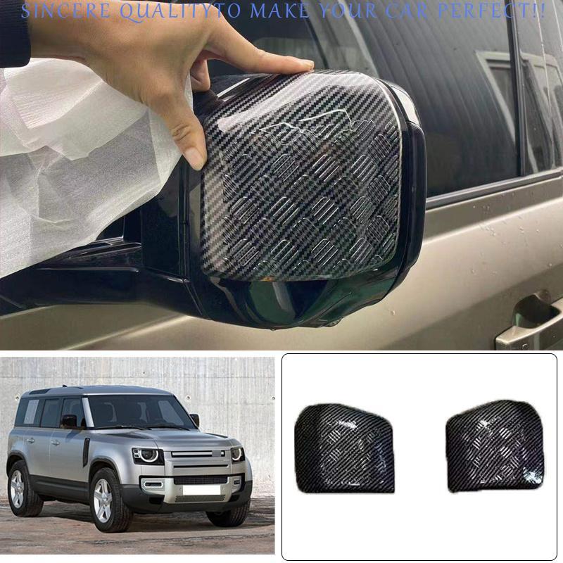 For Land Rover Defender 2020-2024 Carbon Fiber Rear View Mirror Cap ...