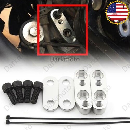 Adjustable Clamp Handlebar Risers Adapter Silver For Honda Goldwing ...