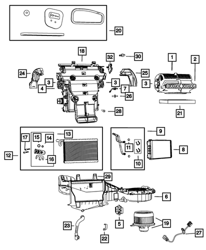 Genuine Mopar A/C And Heater Actuator 68224186AA | eBay