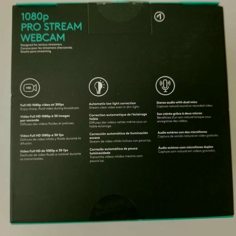 NEW Logitech 1080p Pro Stream Webcam with Free Ship 97855135391| eBay