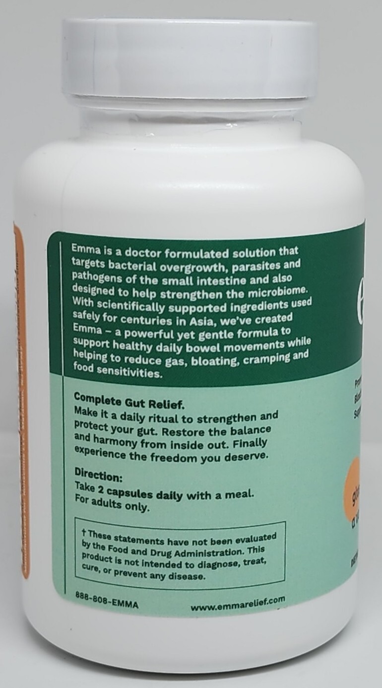 Emma Relief Supplement by Konscious Solution for Gut Health Issues 60 ...