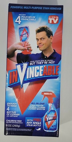 NEW- InVinceable Bottle +4 pk All In One Cleaner, Stain Fighter ...