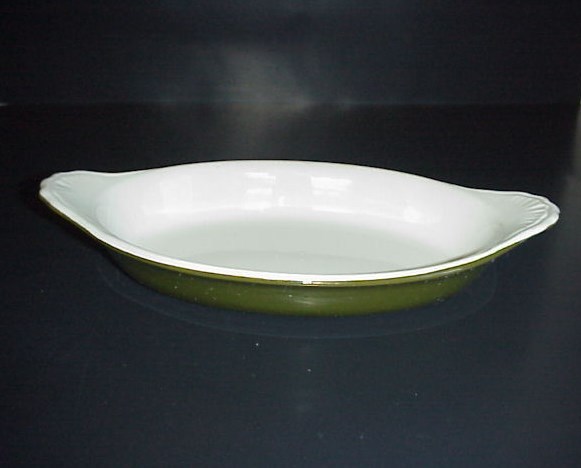 Hall Individual Green Oval Au Gratin Casserole Bake Dish #528 Made U.S ...