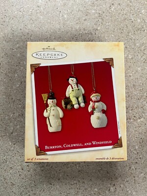 Hallmark Keepsake Ornament 2003 BURRTON COLDWELL AND WINDFIELD Snowmen ...