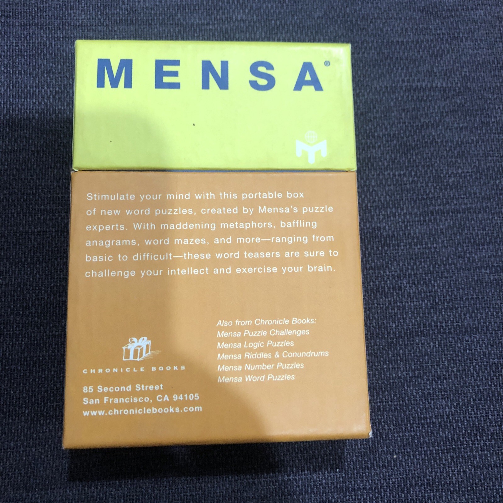 Mensa : 75 More Word Puzzles by Chronicle Books LLC Staff and British ...