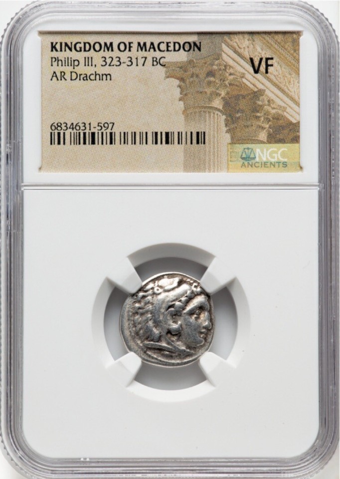 Philip III Arrhidaeus 323-317 BC AR Drachm, Kingdom of Macedon Coin ...