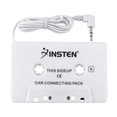 Insten Cassette Aux Adapter For Car Iphone Audio Tape White Sz 3.5mm ...