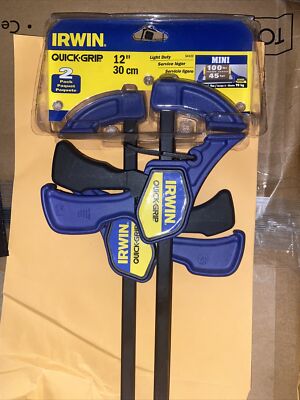 Irwin Industrial Tool 54122 2 Count 12 in. One Handed Mini Bar Clamps ...