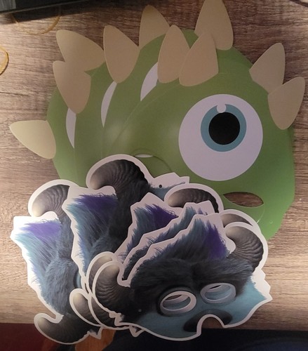 Monsters Inc Sulley Mike Masks 10 pieces Birthday Party Supplies ...