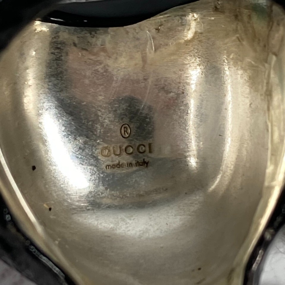 GUCCI Anger Forest Wolf Head Accessories Ring AG925 Black/Silver | eBay