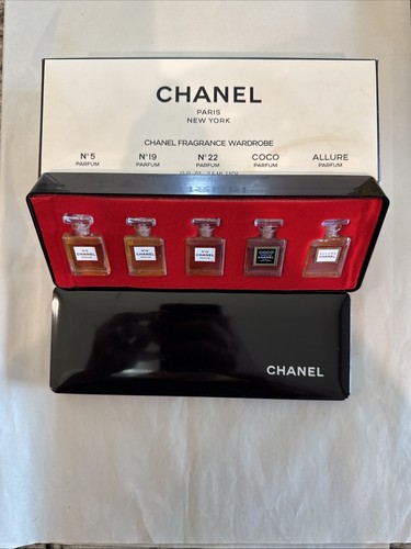 CHANEL Fragrance Wardrobe Mini Perfume 5-Piece Set No.5 No.19 & 22 COCO ...