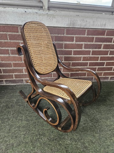 Vintage Children's MCM Thonet Style Cane Bentwood Rocker | eBay