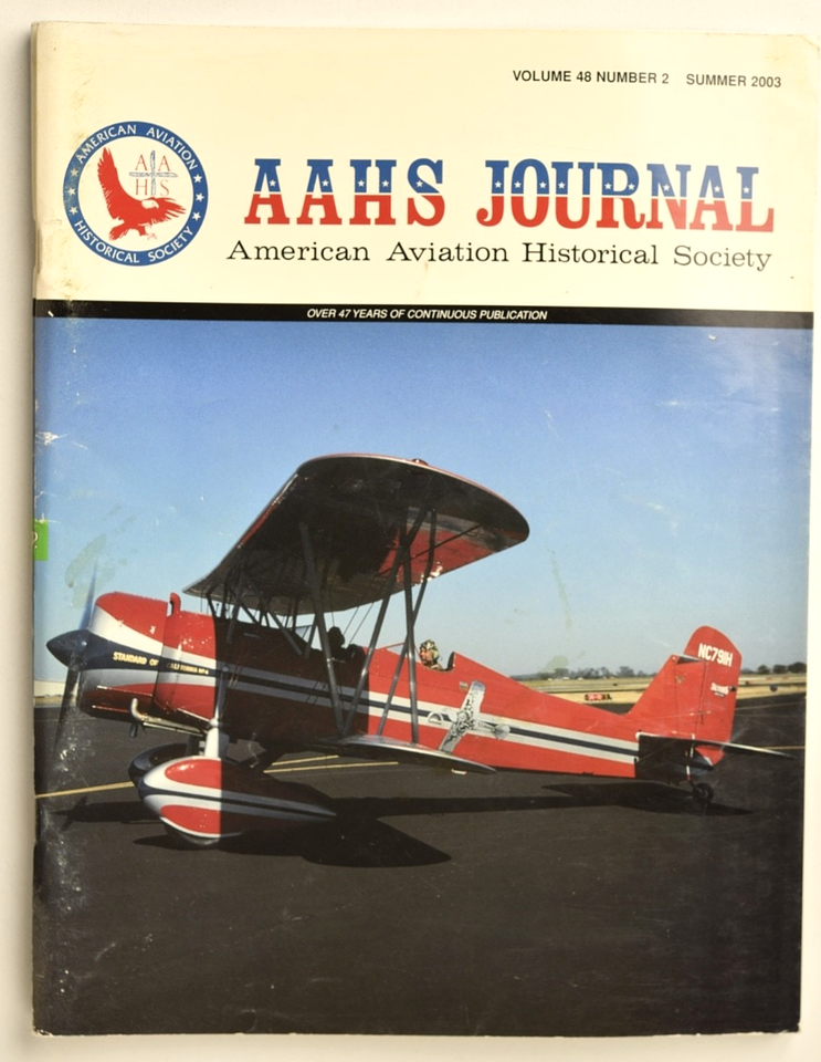 AAHS Vol. 48, #2 & 4 2003 American Aviation Historical Society Journal ...