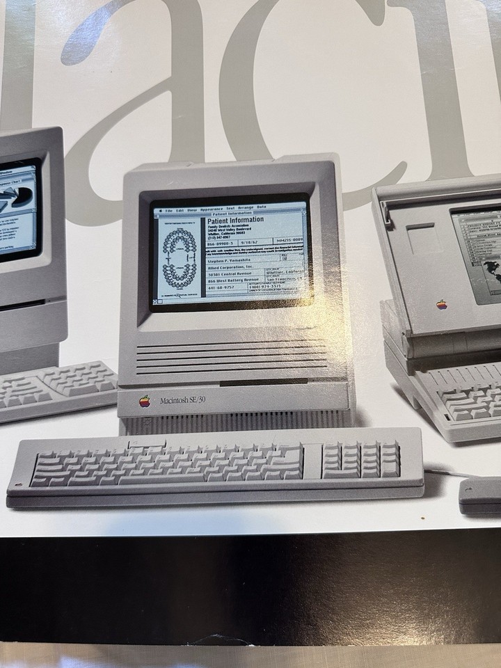 EXTREMELY RARE Vintage Early 1990s MACINTOSH Apple LARGE Poster 7 ...