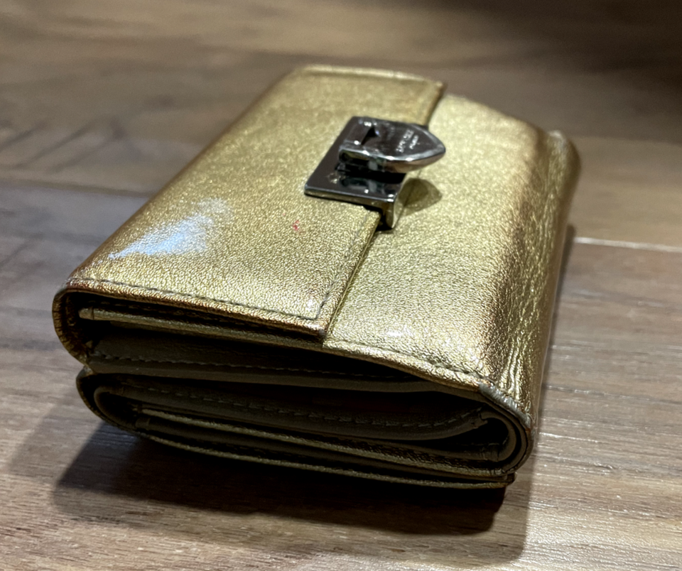 Metallic Gold Lovcat Wallet -- Lots of Pockets! | eBay