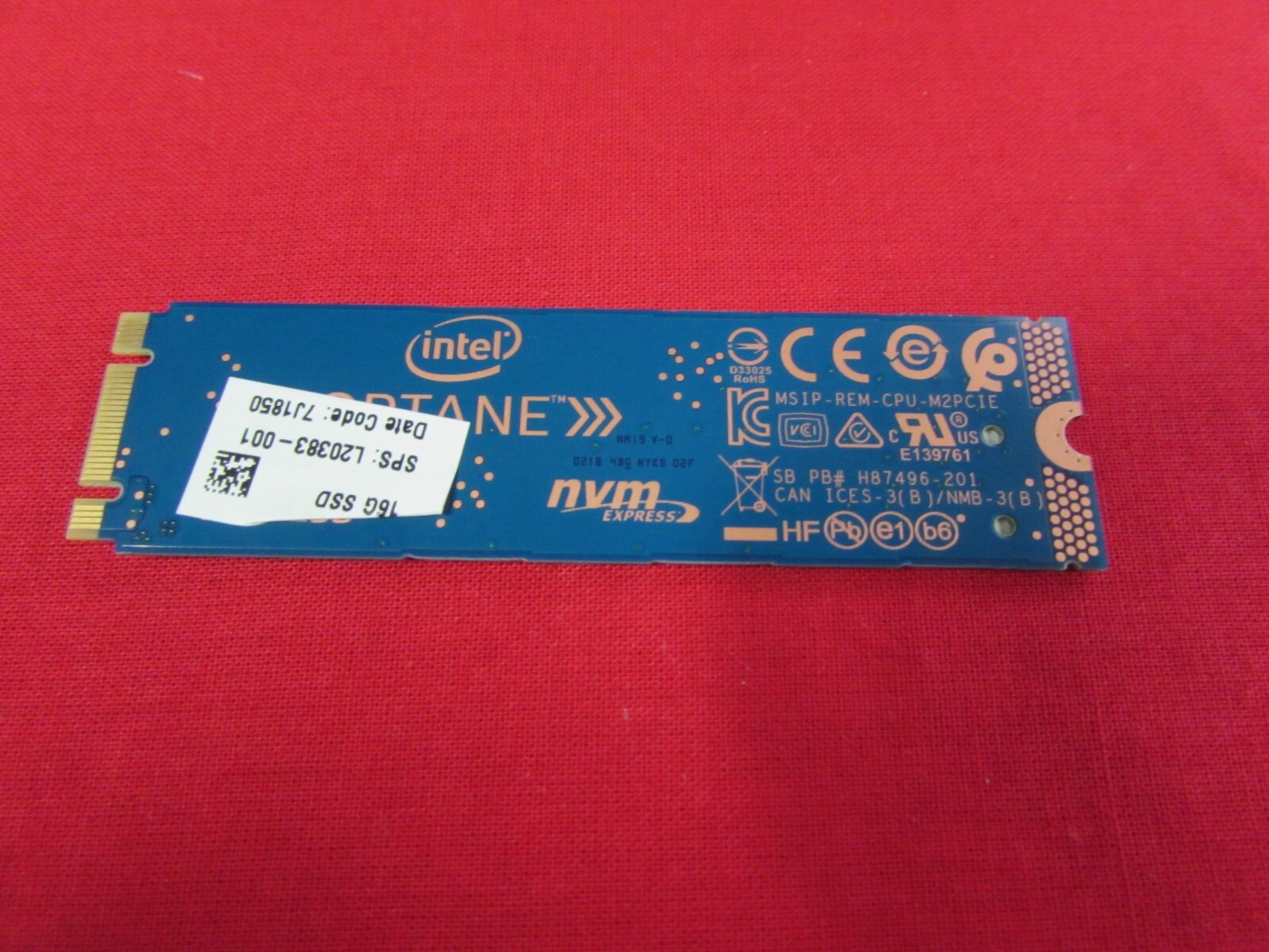 INTEL OPTANE MEMORY M10 16GB SOLID STATE DRIVE MEMPEK1J016GAH | eBay