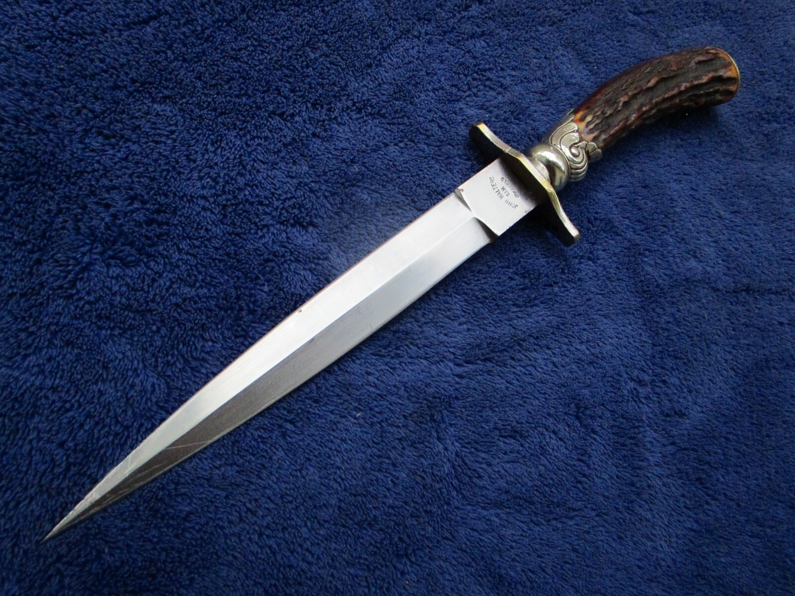 ANTIQUE ORIGINAL BRITISH DAGGER STYLE KNIFE AND SHEATH MAKER WALTERS ...