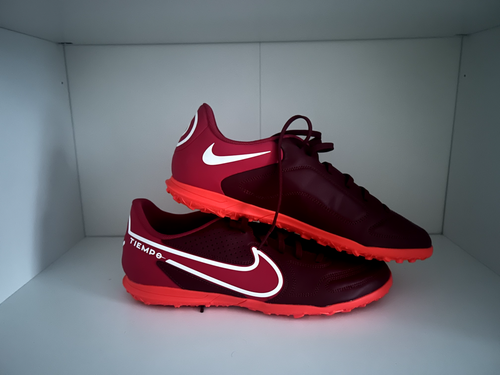 Nike Tiempo Maroon Orange Soccer Turf Shoes Size 10.5 | eBay