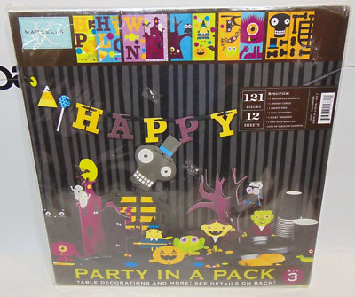 Halloween Activity Set Decorations Party In A Pack 3 KIT 121 Pieces 12 ...