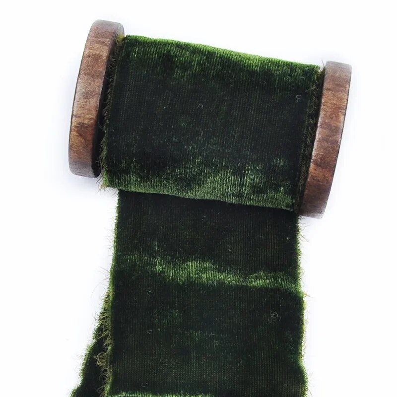Velvet Ribbon Frayed Edge Trim Handmade Fringe Ribbons Diy Cake ...