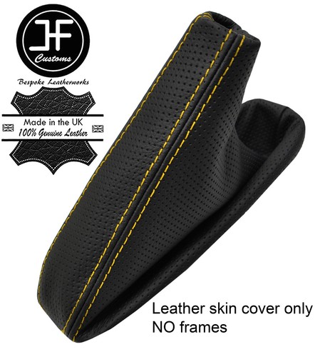 YELLOW STITCH PERFORATED LEATHER HANDBRAKE GAITER FOR BMW 3 F30 F31 12 ...