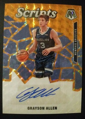 2019-20 Panini Mosaic Grayson Allen Orange Wave Prizm Autograph ...