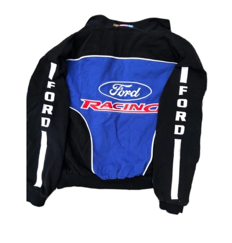 Ford Nascar Racing Championship Blue Bomber Jacket X… - Gem