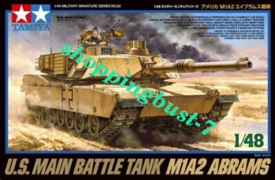 Tamiya 32592 1/48 Scale Military Model Kit U.S Main Battle Tank M1A2 ...