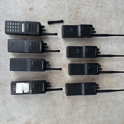 Motorola Model Number HT1000 Radio Walkie Talkie Lot of 7 & 1 MT2000 ...