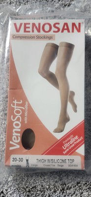 Venosan Beige Compression Full Length Thigh Stocking 20-30 mmHg Open ...