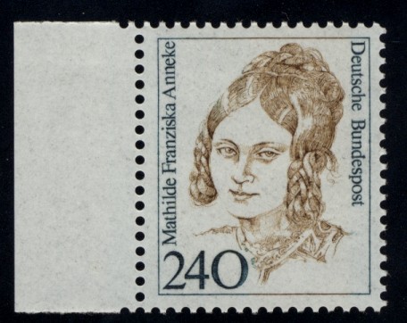 1392 women Mathilde Franziska Anneke 240 Pf margin left ** mint | eBay
