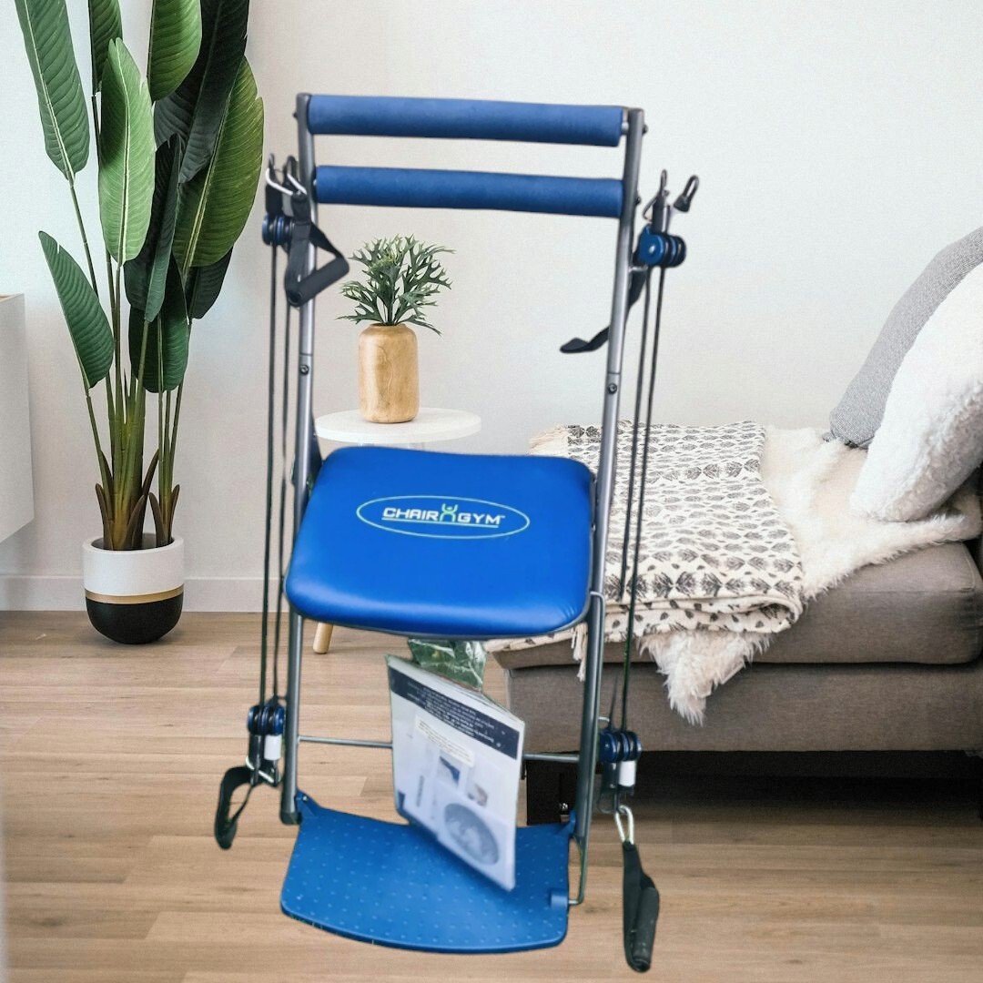 Chair Gym Ultimate Deluxe Total Body Fitness Chair with 3 Workout DVDs ...