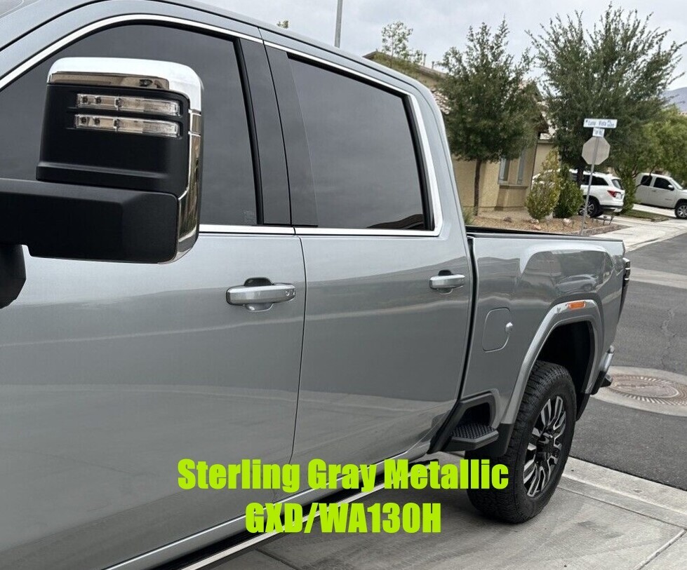 2019-2024 GMC Sierra Painted Sterling Gray Door Handle Covers Set For ...