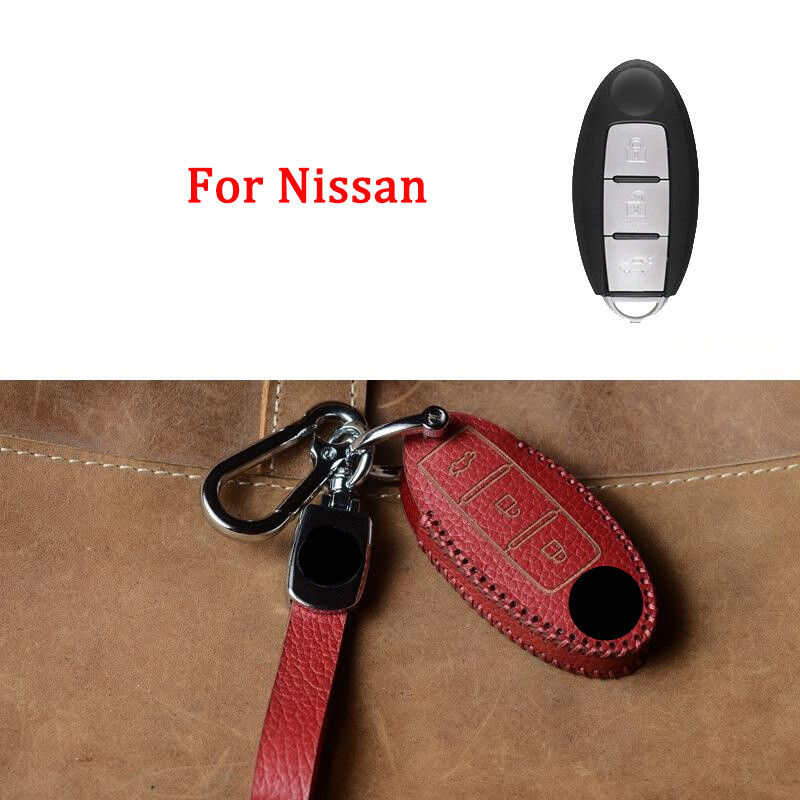 Genuine Leather Car Key Fob Case Cover For Nissan Sentra Maxima Altima ...