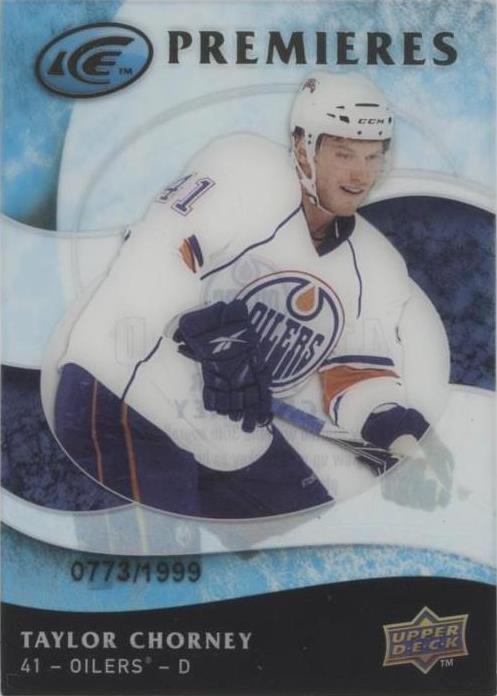 2009-10 Upper Deck Ice - Ice Premieres Taylor Chorney #117 /1999 (RC ...