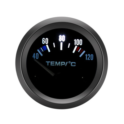 2" 52mm Pointer White LED Water Temperature Temp Gauge Meter 40℃-120℃ w ...
