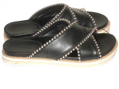 Zara Sandals Flip Flops Womens Studded Black Size 10 | eBay