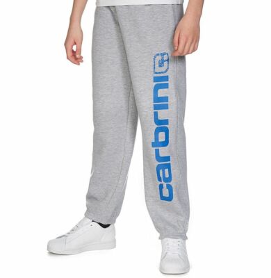 Carbrini Kids Marl Grey Blue Crew Fleece Track Pants | eBay UK